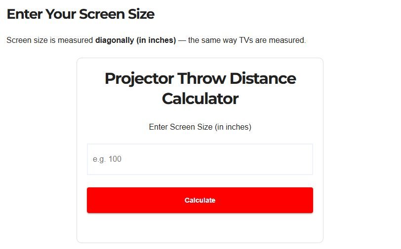Projector Throw Distance Calculator – Find the Perfect Distance - Home ...